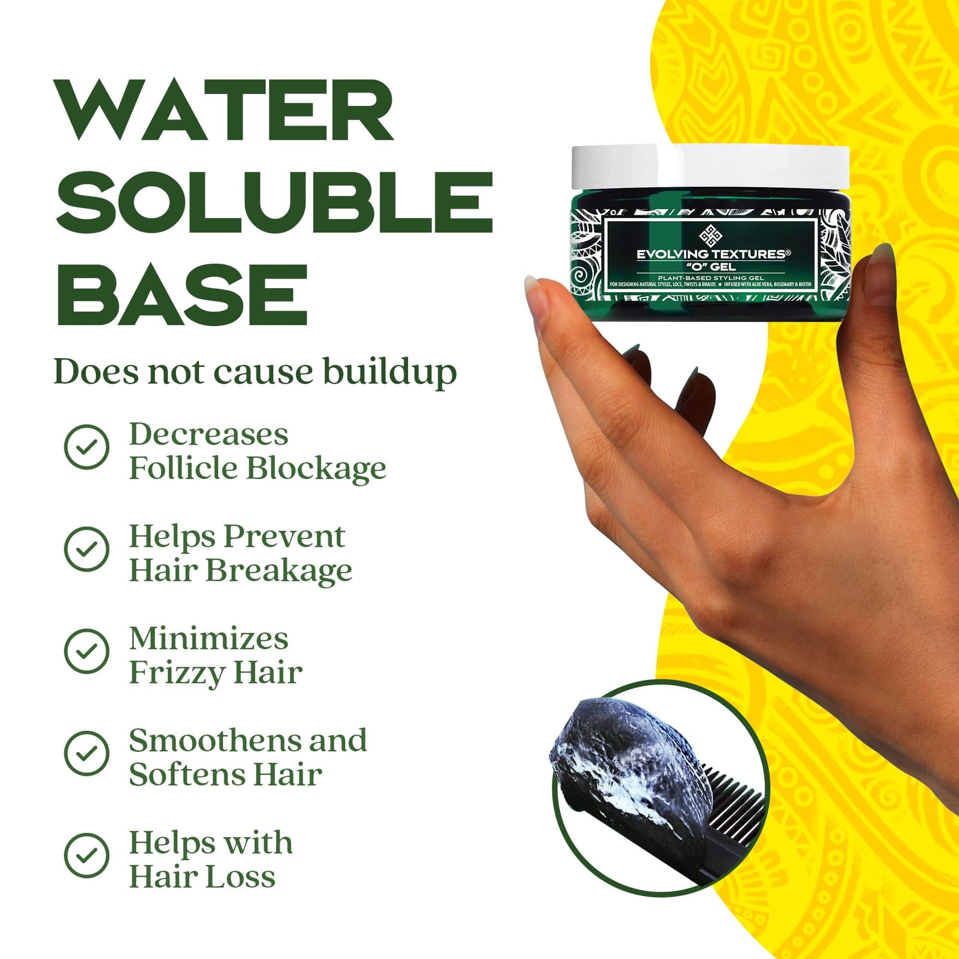 O Gel | Loc Gel & Plant-Based Natural Hair Styling Gel | Evolving Textures