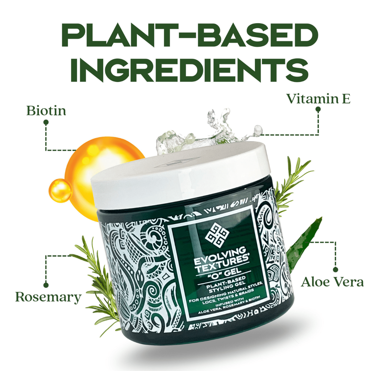 O Gel Plant-Based Natural Hair Styling Gel 16 oz – Evolving Textures